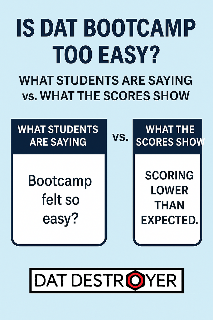 DAT - Is DAT Bootcamp Too Easy? What Students Are Saying vs. What the ...